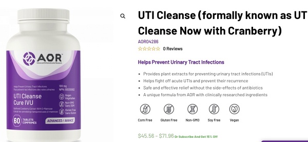 UTI Cleanse | KathyDodd.com